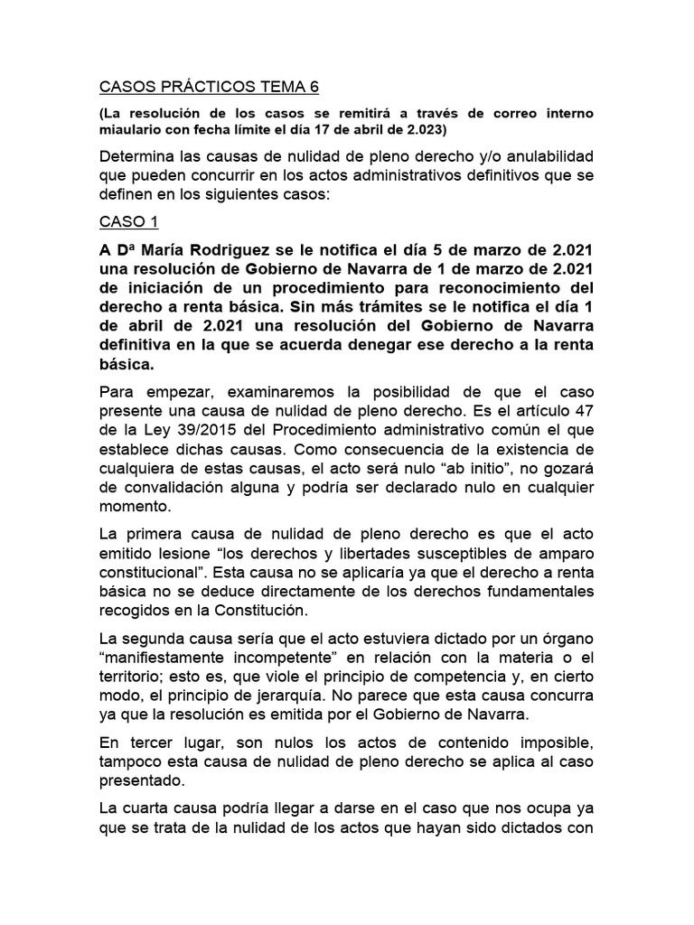 CASOS PRÁCTICOS TEMA 6. admin 1 | PDF | Justicia | Crimen y violencia