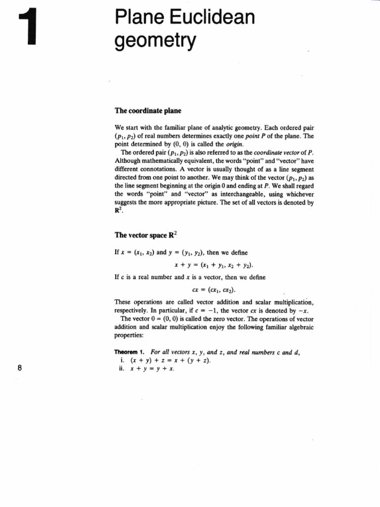 Math321 PlaneEuclideanGeometry | PDF