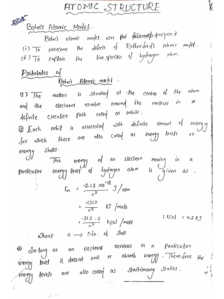 Atomic Structure | PDF