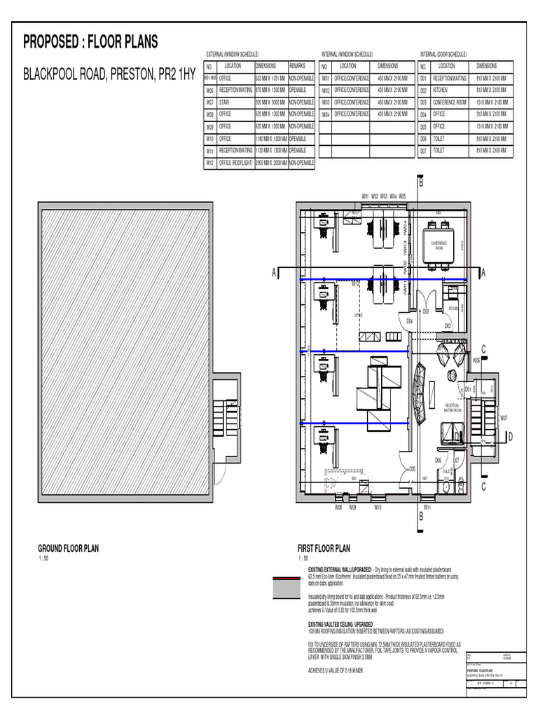 BPR - Scheme - 01 - Proposed Floor Plans | PDF | Drywall | Building ...