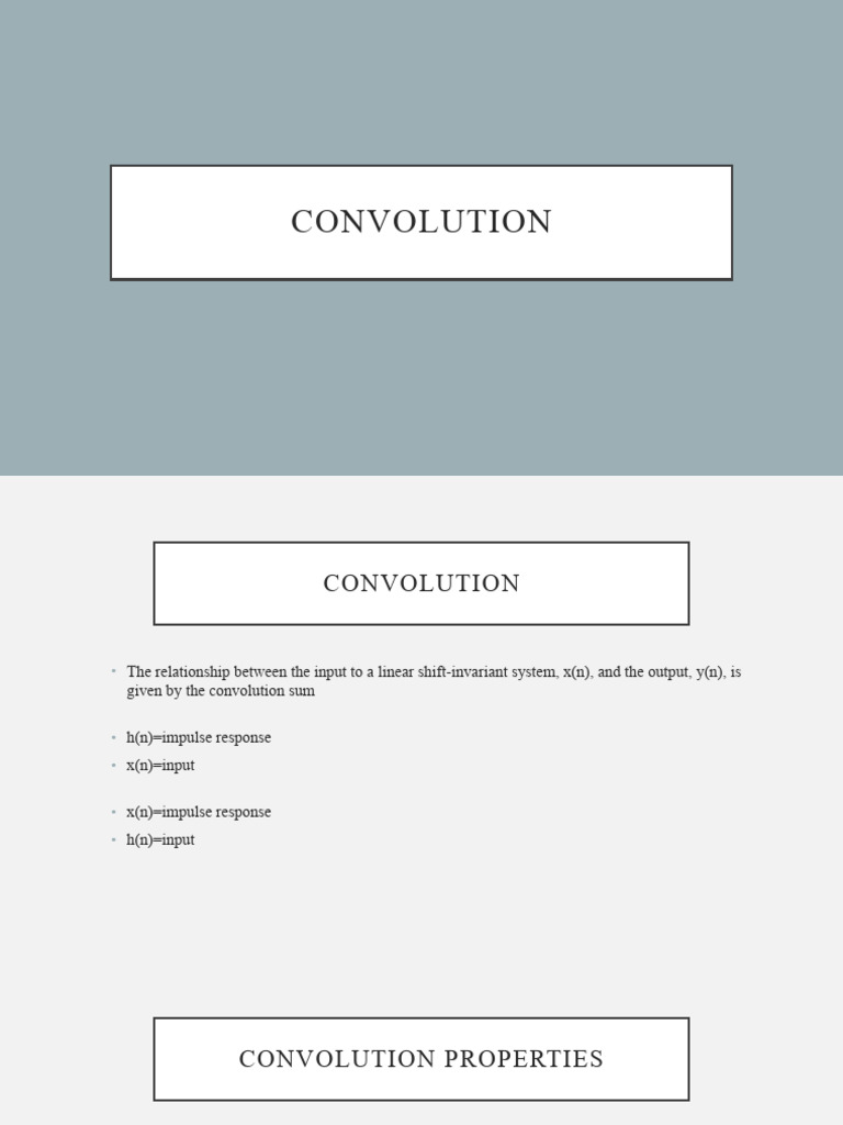 07 Convolution | PDF | Convolution | Computer Science