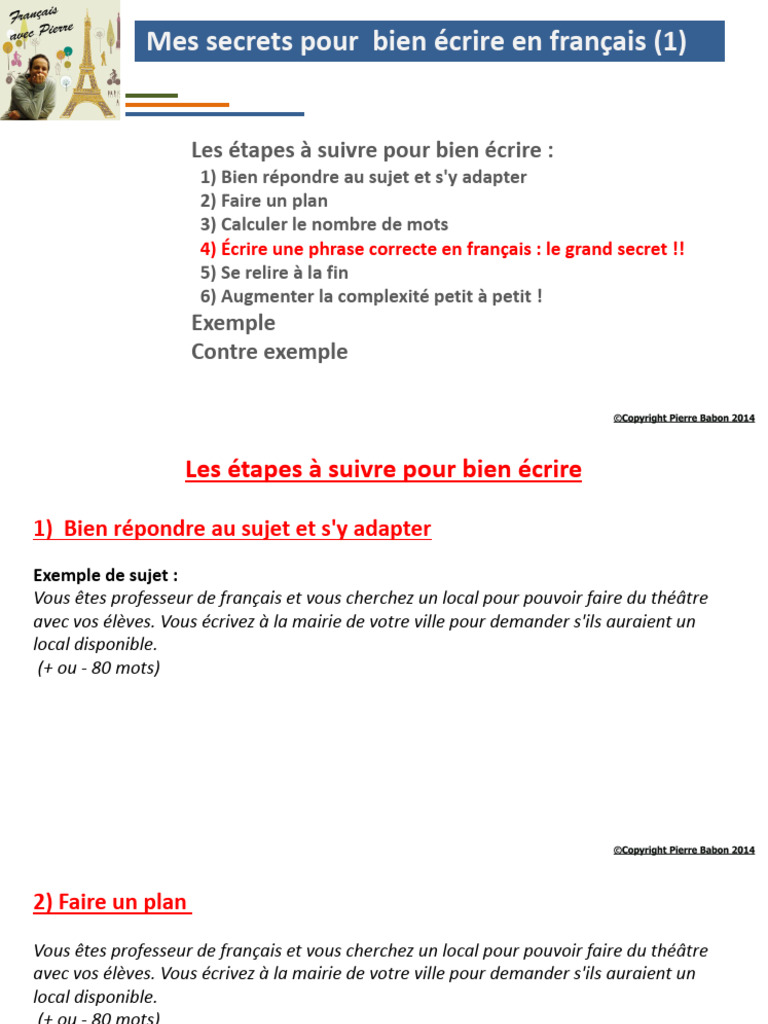 Bien écrire en français : guide pratique | PDF | Arts du langage et ...