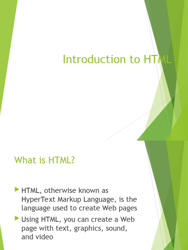 12 Intro To HTML | PDF | Html | Html Element