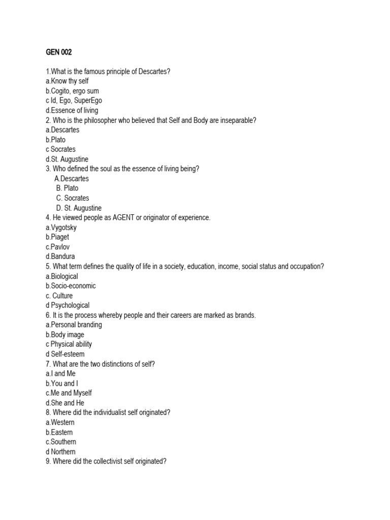 GEN 002 No Answer | PDF