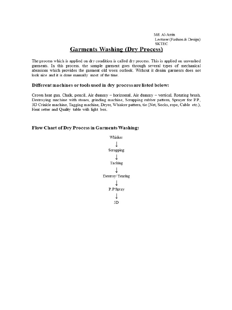 Apparel Washing (Dry Process) | PDF