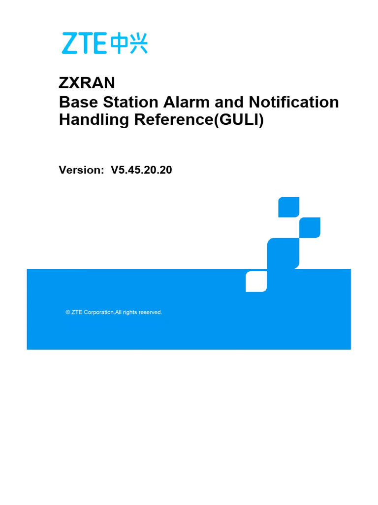 Base Station Alarm and Notification Handling Reference (GULI) | PDF ...