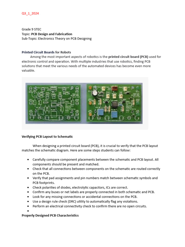 Tle Grade 9 (PCB) | PDF | Printed Circuit Board | Electronic Circuits