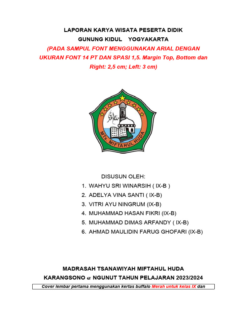 Laporan Karya Wisata Siswa | PDF