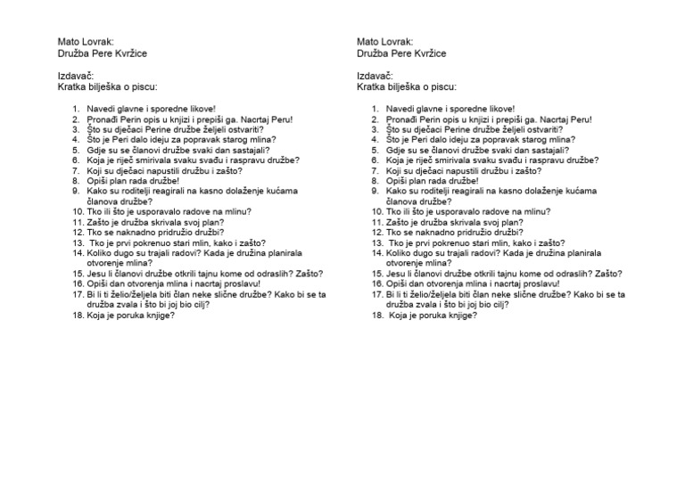 Druzba Pere Kvrzice 4r | PDF