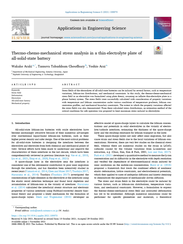 2021_Araki_Thermo-Chemo-mechanical Stress Analysis in a Thin ...