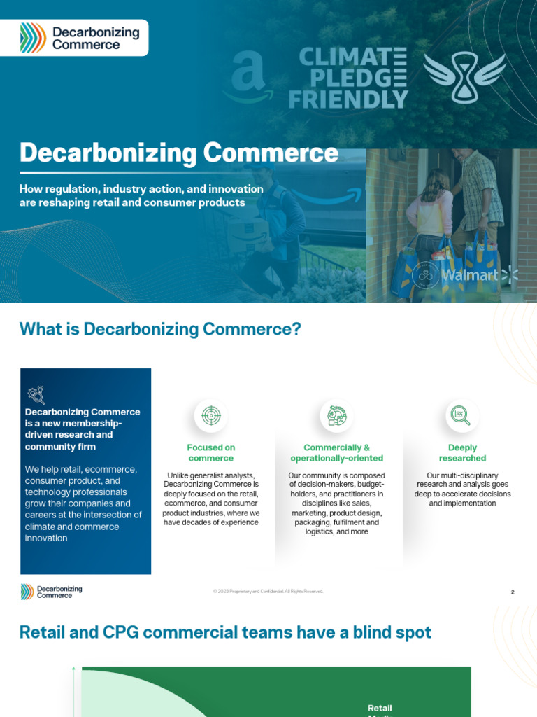 2023 11 Decarbonizing Commerce Overview Final | PDF | Climate Change Mitigation | Retail