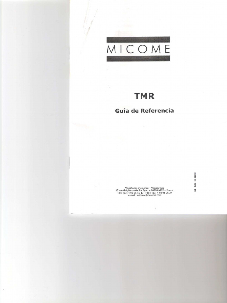 Micome TMR | PDF