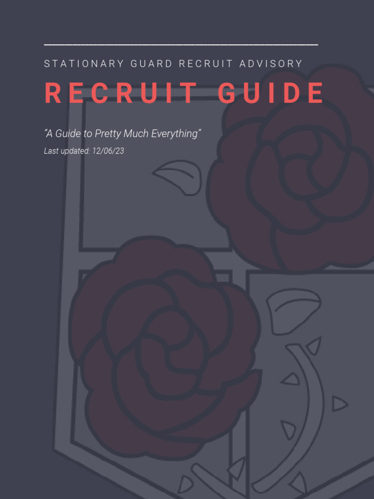 Recruit Guide v4 | PDF | Military Units And Formations | Military