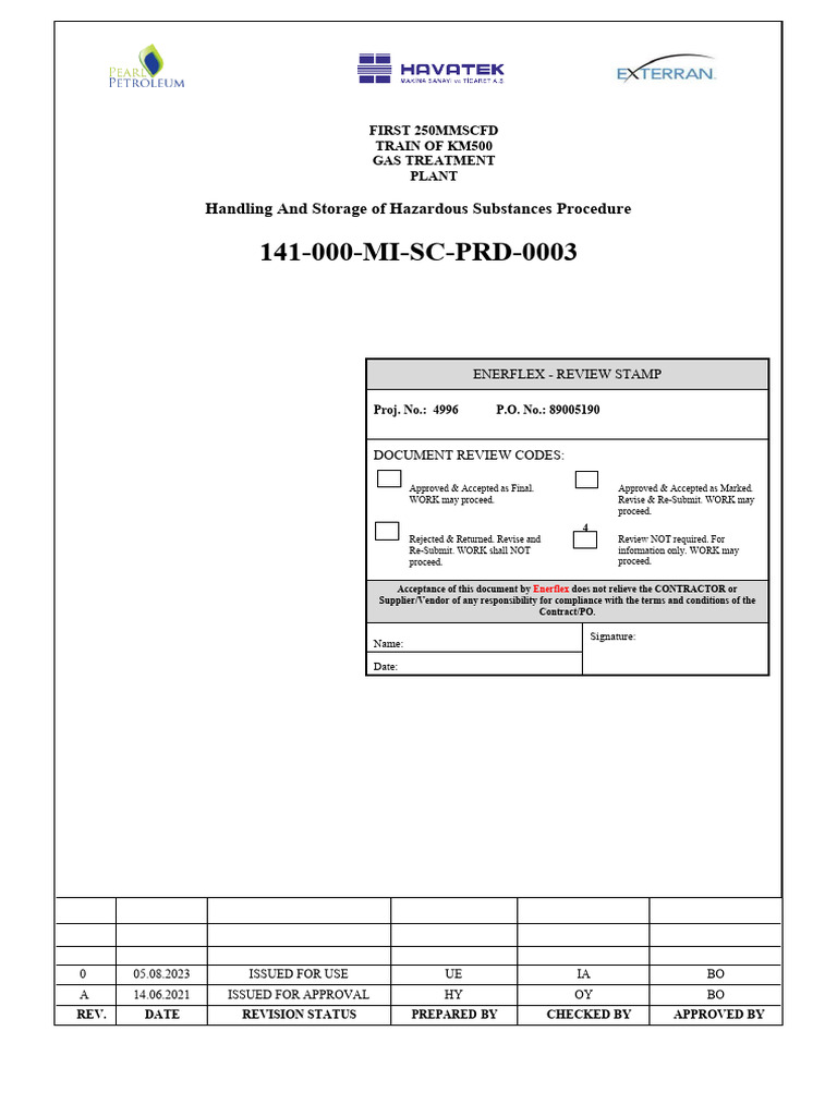 141 000 MI SC PRD 0003 - Native | PDF | Dangerous Goods | Hazards