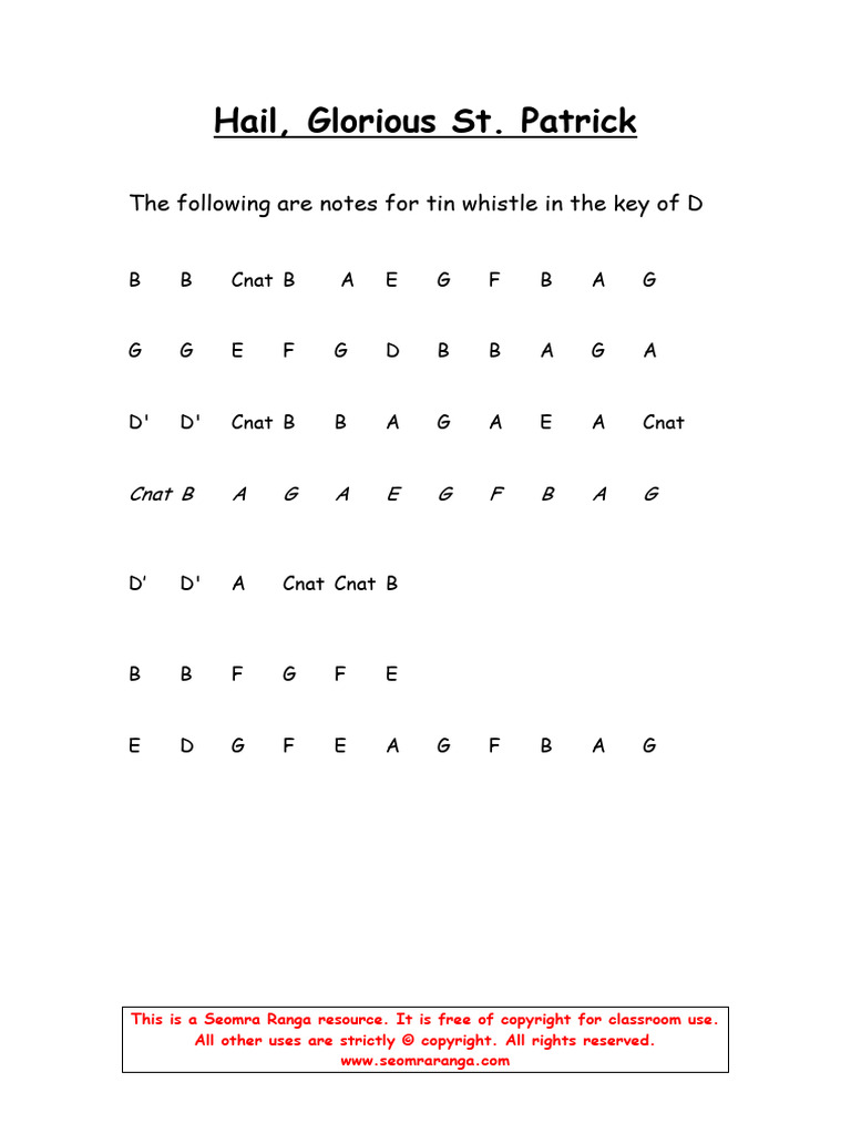 Hail Glorious ST Patrick | PDF