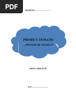 Proiect Tematic Toamna GR - Mijlocie | PDF