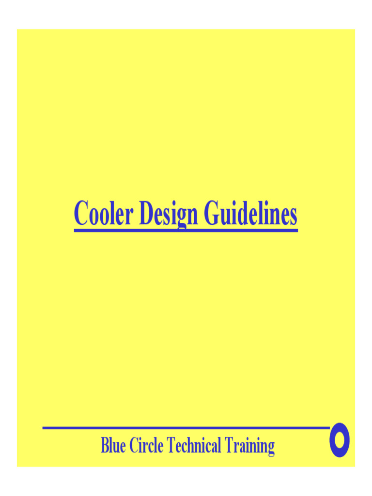 Cooler Design Guidelines | PDF