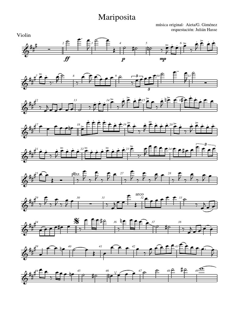 Mariposita Violin | PDF