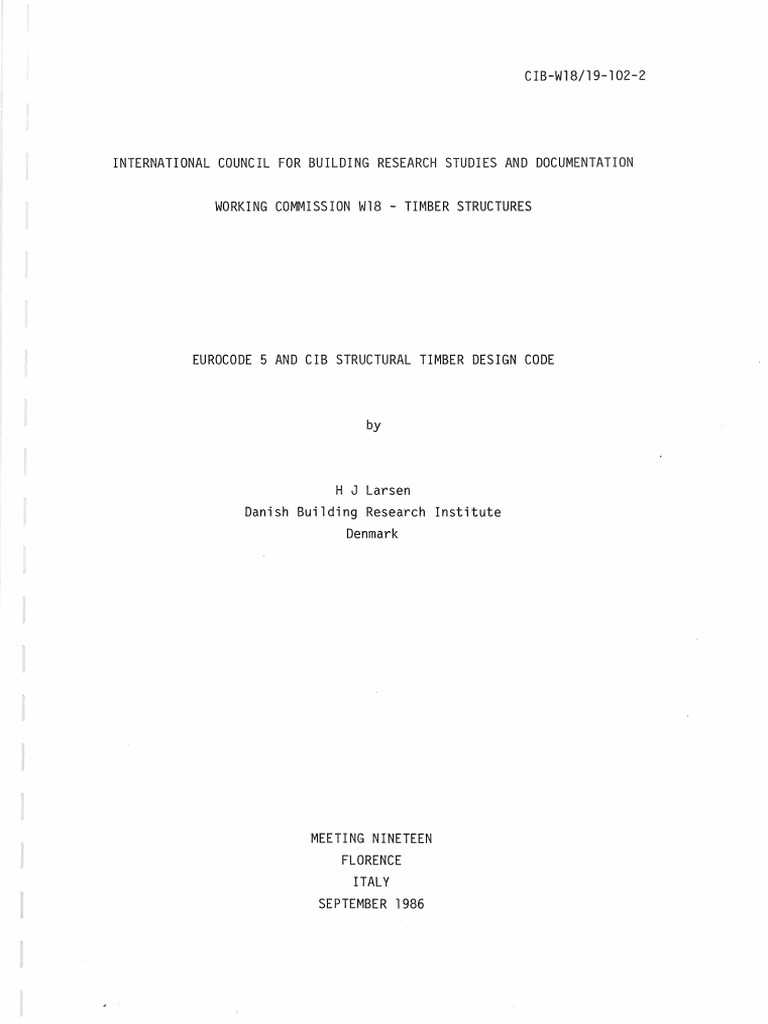 Cib - Structural Timber Design Code | PDF