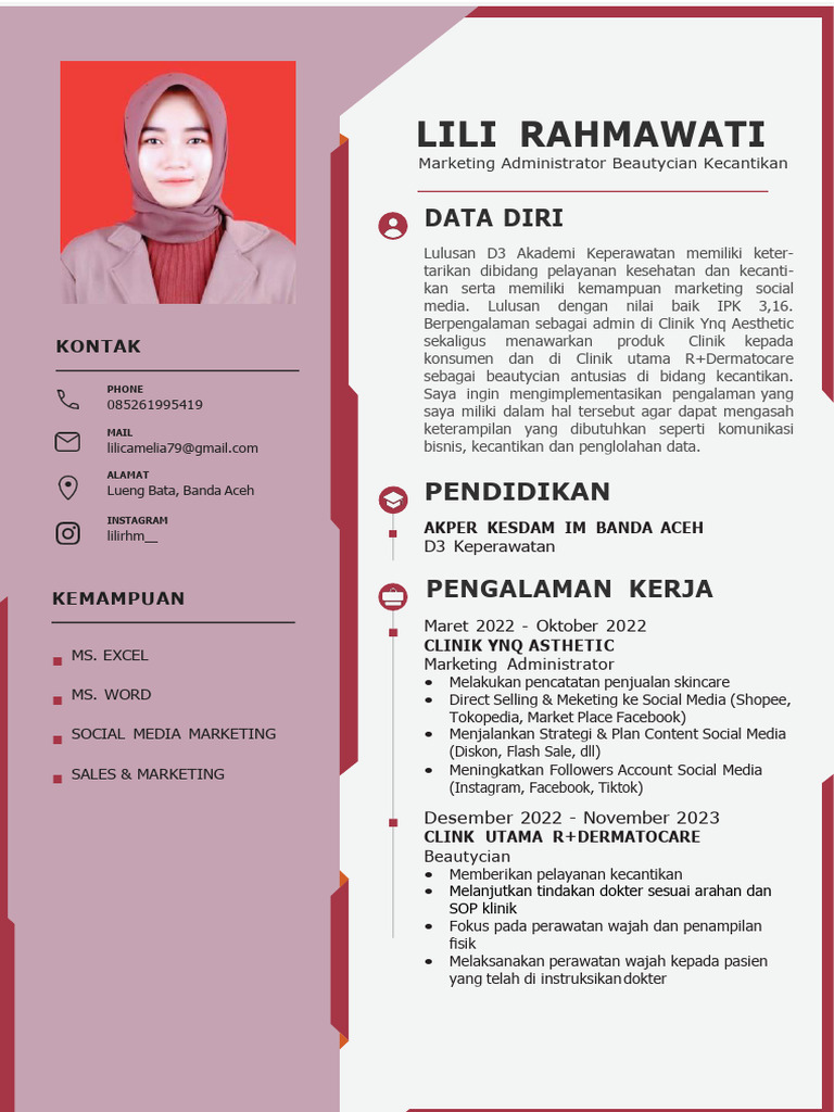 Lili Rahmawati CV | PDF