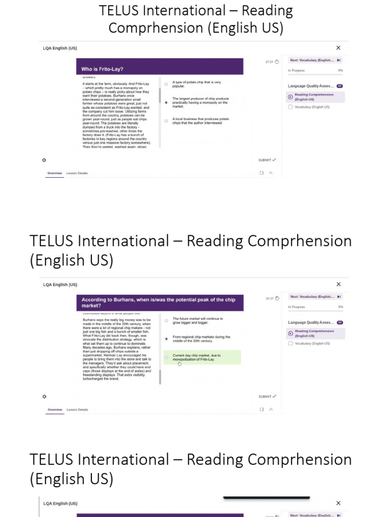 TELUS International - Reading Comprhension (English US) | PDF