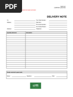 Delivery Docket Template PDF | PDF