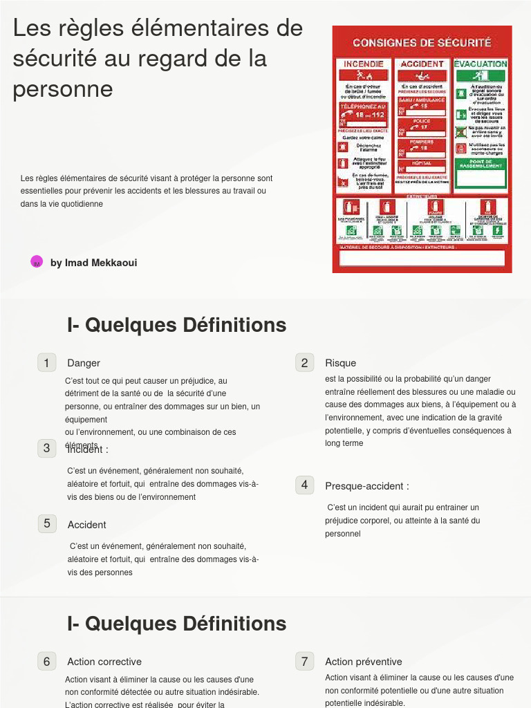 Chapitre 5 - Les Règles Élémentaires de Sécurité Au Regard de La ...