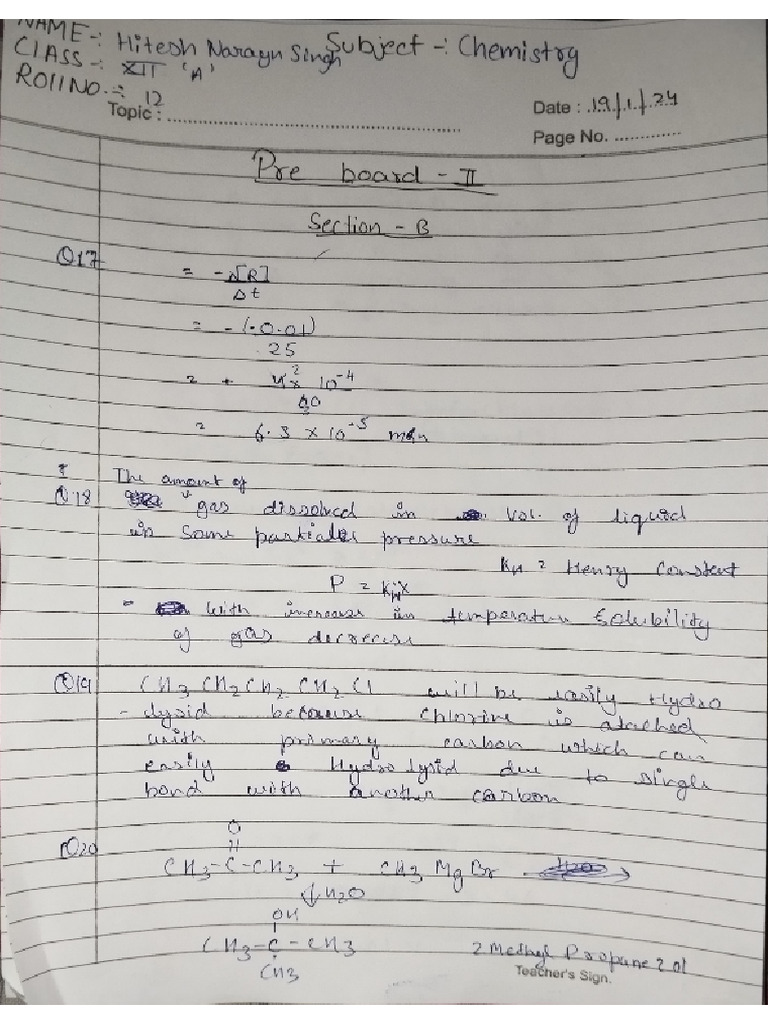 Chemistry Notes. | PDF