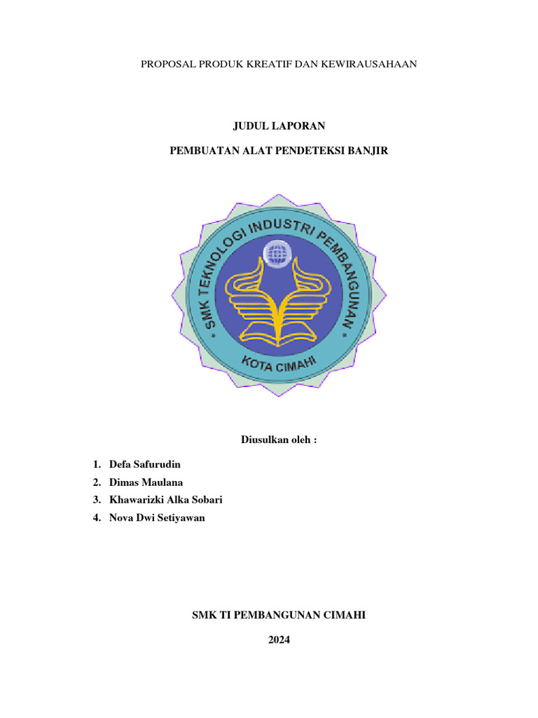 Proposal Sensor Pendeteksi Banjir SMK TI PEMBANGUNAN | PDF