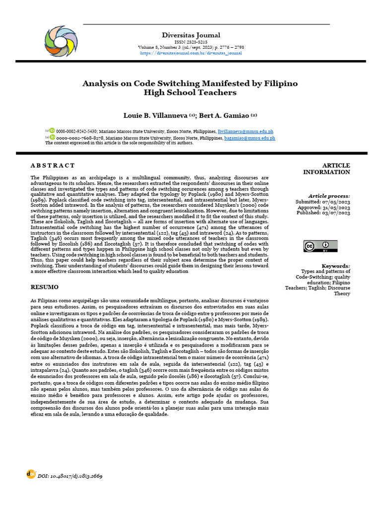 Code Switching | PDF | English Language | Multilingualism Code Switching | PDF | English Language | Multilingualism