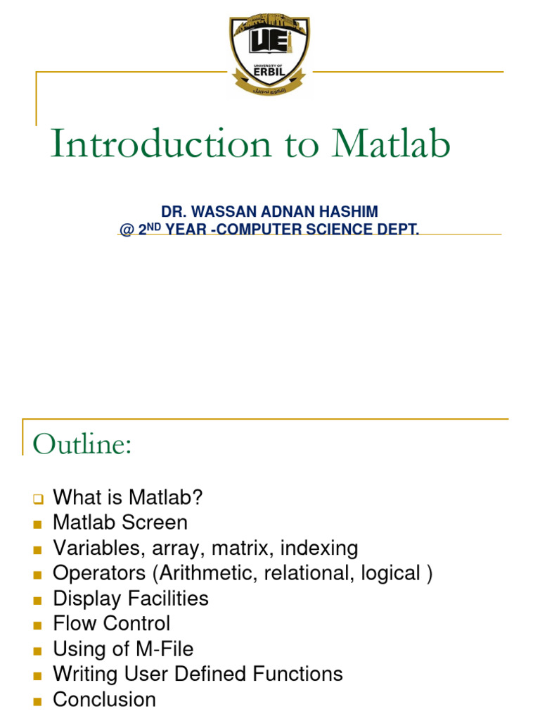 Matlab DrWasaN | PDF | Matrix (Mathematics) | Matlab