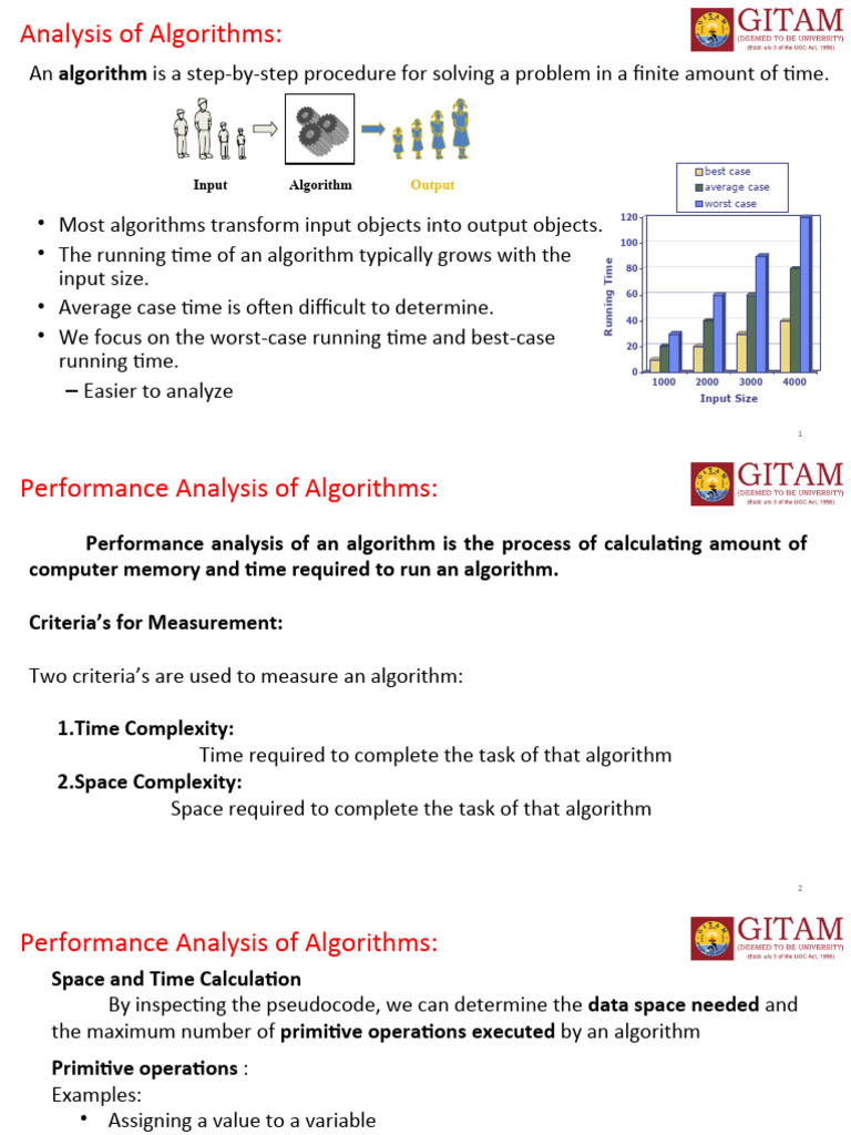 DAA-Unit1-02-Performance Analysis 11 July 2023 | PDF | Algorithms | Mathematics