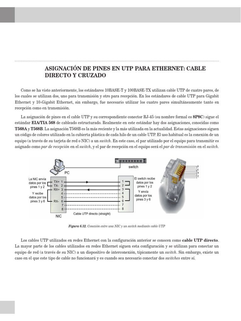 Utp Directo Cruzado | PDF | Transmisión de datos | Estándares de red