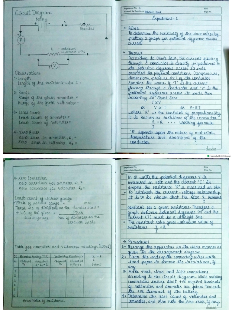 Experiment 1 to 8 Physics | PDF