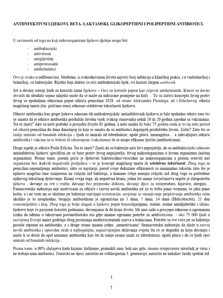 5-8. Antiinfektivni Lijekovi | PDF