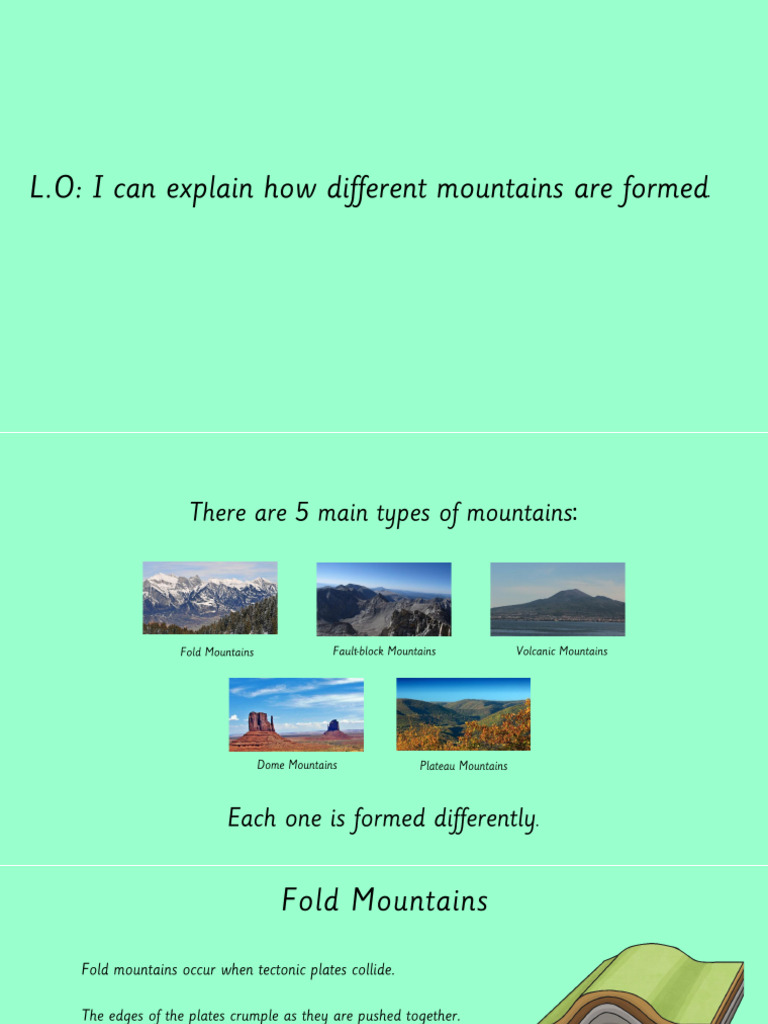 Types of Mountains | PDF