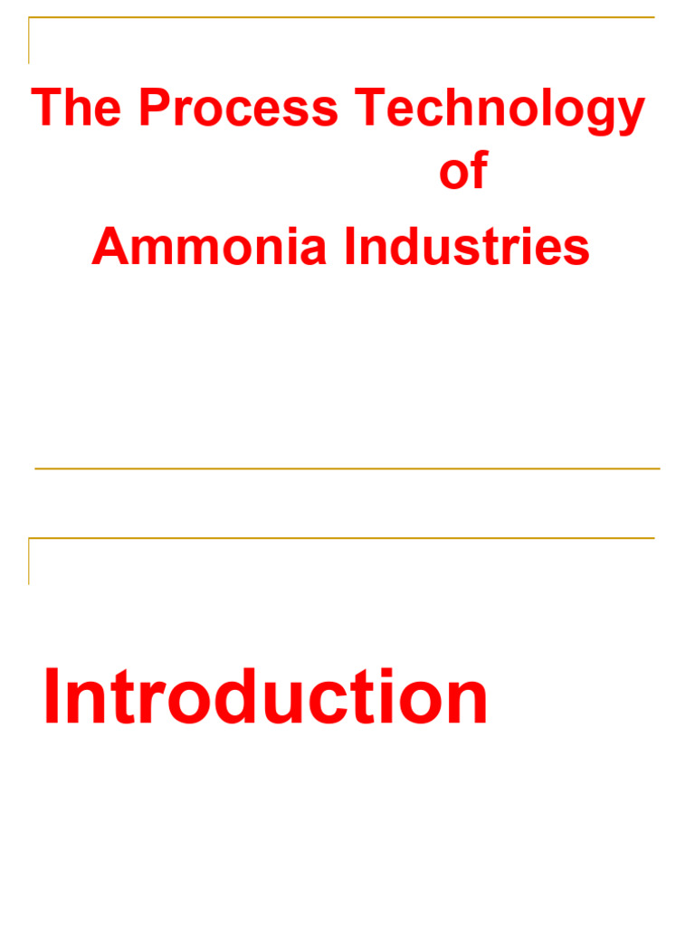Ammonia Manufacturing Process Overview | PDF