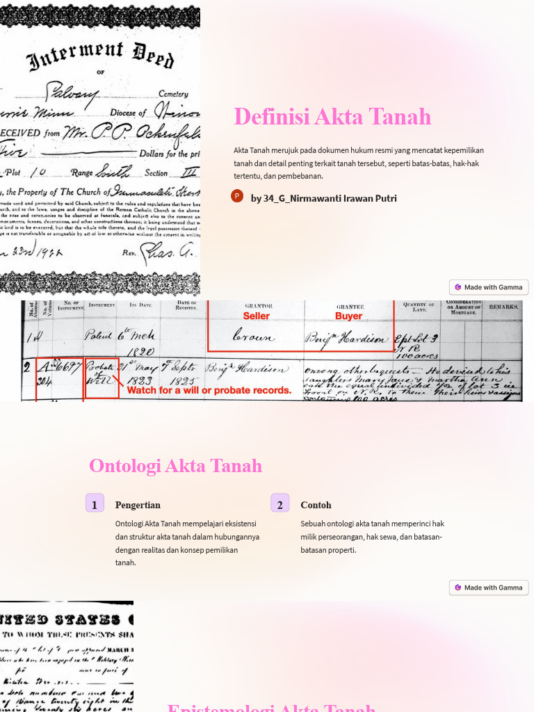 Definisi Akta Tanah | PDF | Ilmu Sosial | Filsafat
