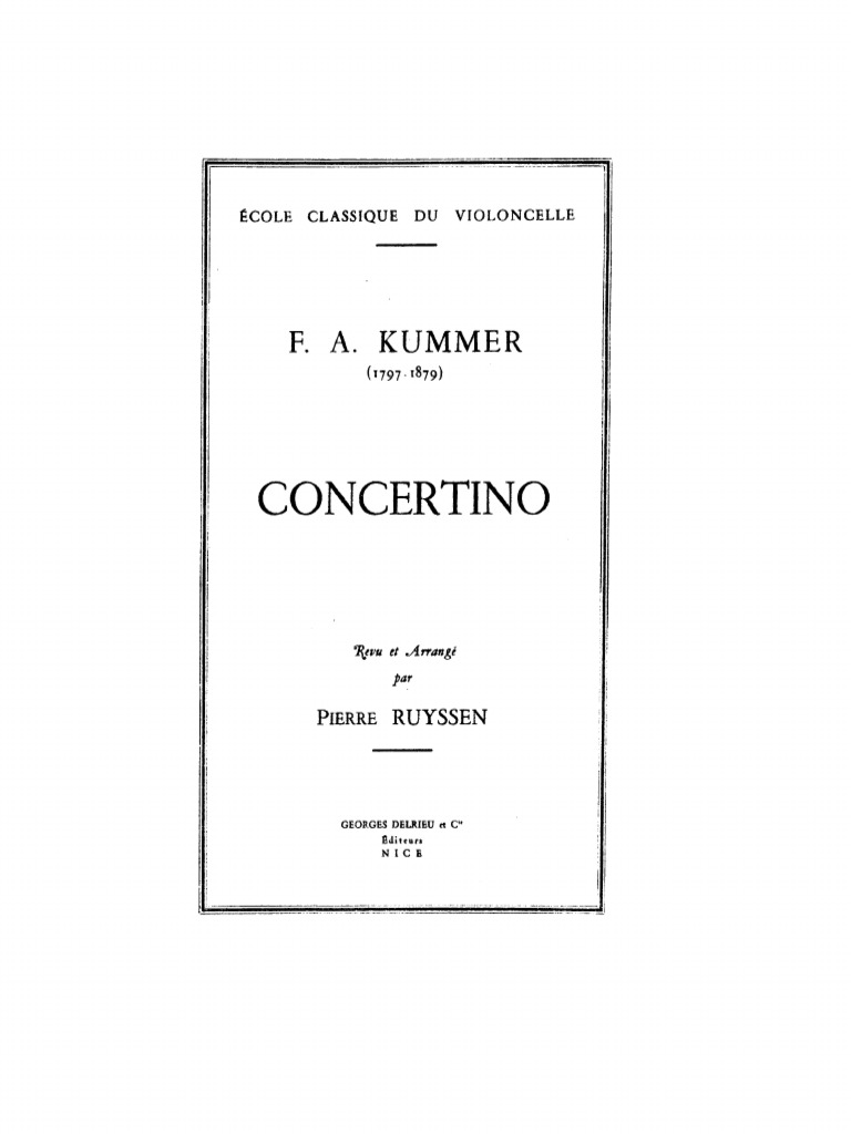 Kummer Concertino | PDF