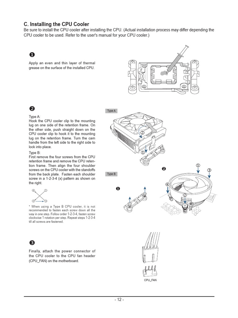 CPU Cooler Installation Guide | PDF | Technology & Engineering
