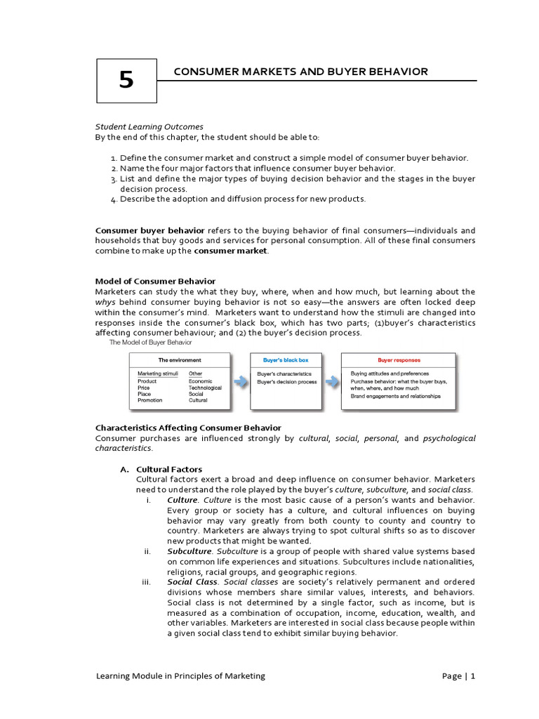 5 Module PrinciplesOfMarketing Chapter5-1 | PDF | Consumer Behaviour ...