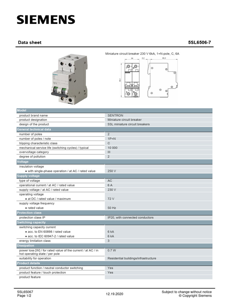 Cercuit Breaker | PDF
