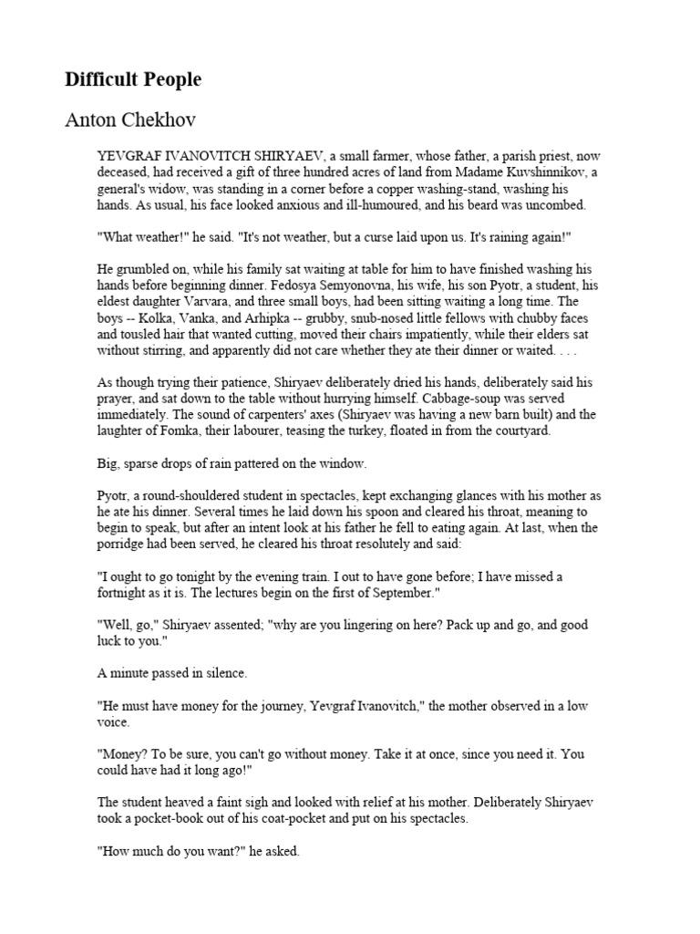 Difficult People | PDF