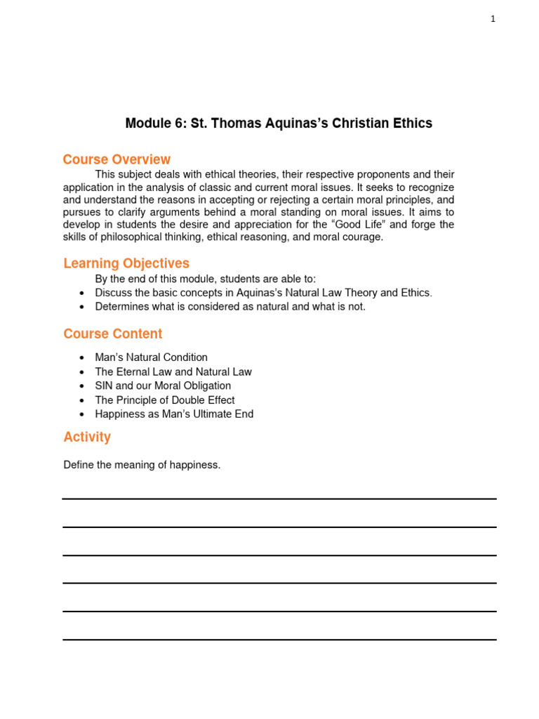 Aquinas on Spiritual Freedom and Ethics | PDF | Thomas Aquinas ...