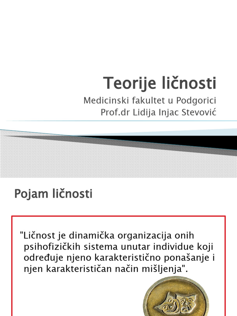 Teorije Licnosti | PDF