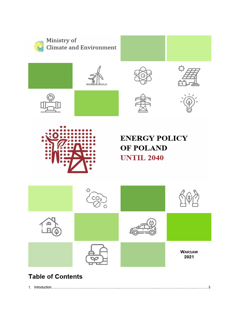 Energy Policy of Poland Until 2040 | PDF