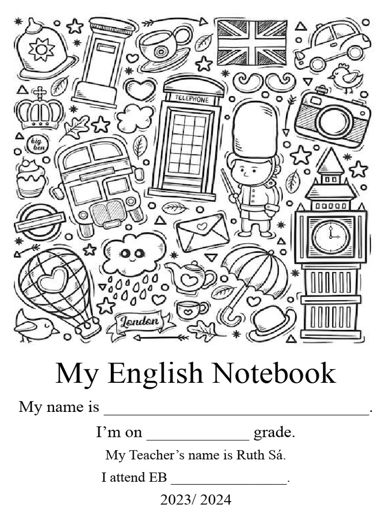 My English Notebook Cover and Term Covers | PDF