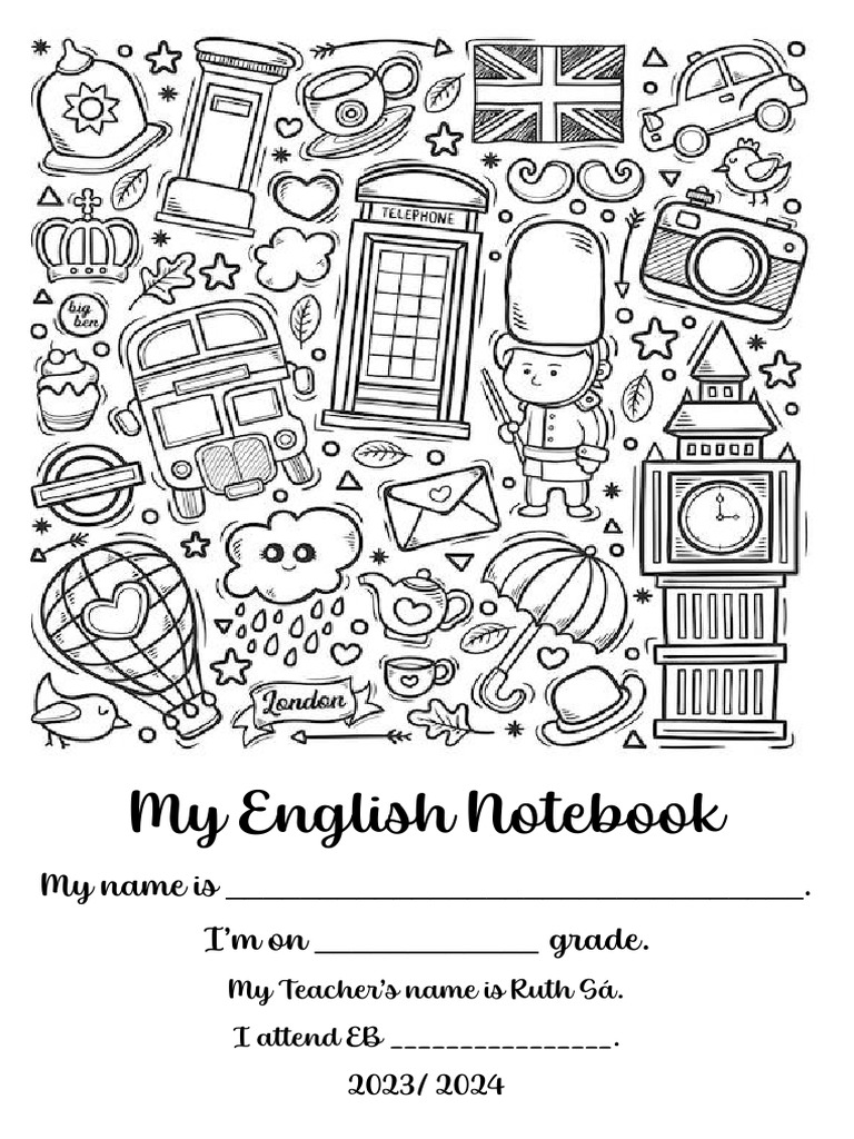 My English Notebook Cover and Term Covers | PDF