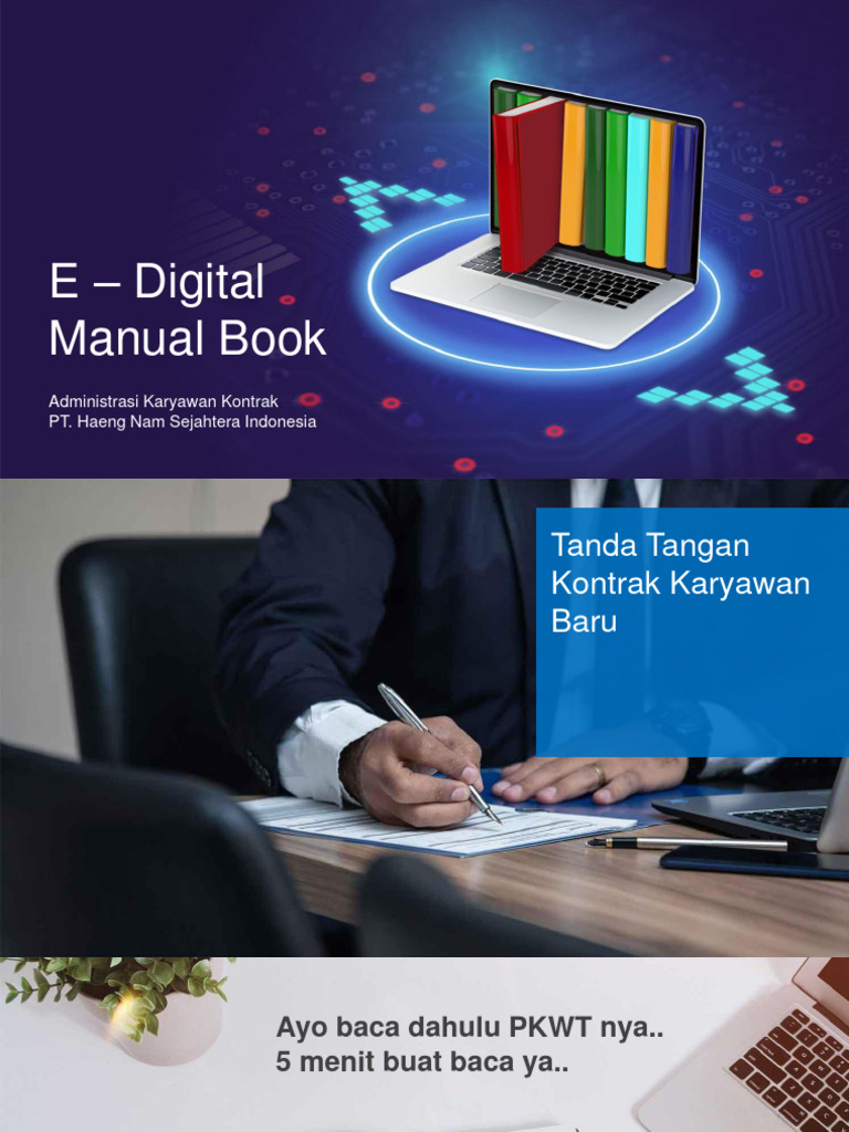 E - Digital Manual Book Proses TTD Kontrak Baru | PDF