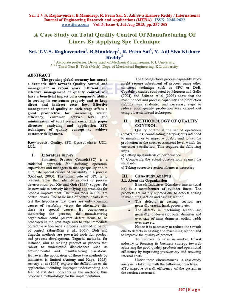 Case Study | PDF | Business Process | Quality